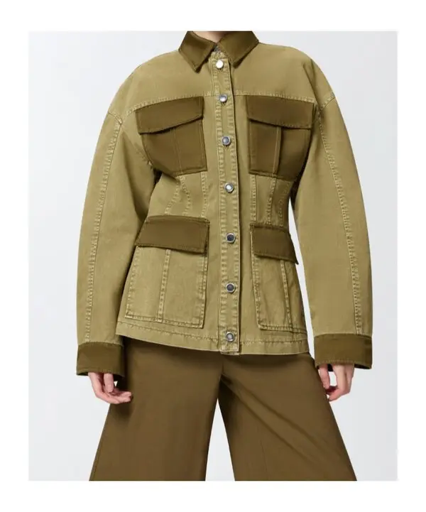 Pinko Cotton Gabardine Bomber Jacket
