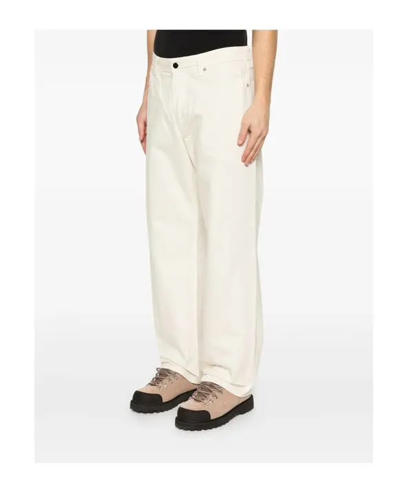 Stone Island Logo Patch Jeans - Light Beige