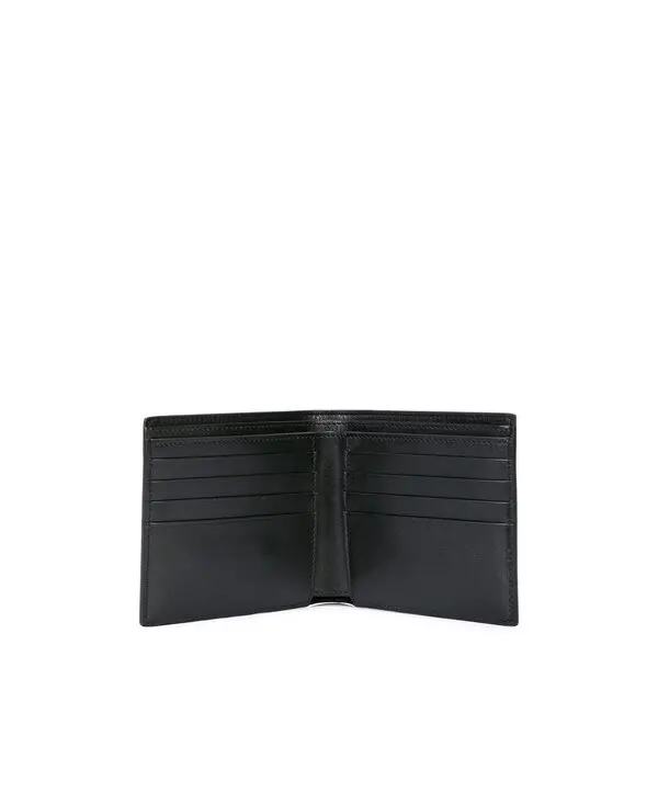 Celine Bi-fold Wallet In Triomphe Canvas - Black