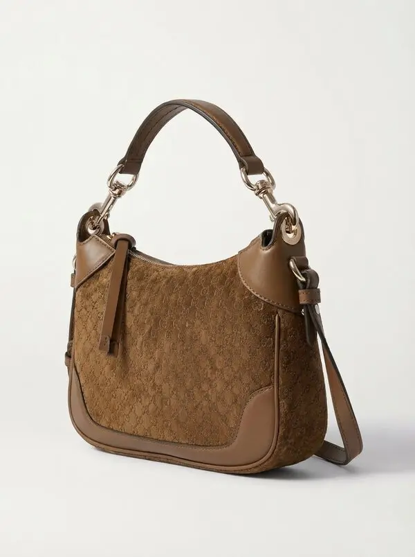 Gucci Gg Monogram Handbag - Brown