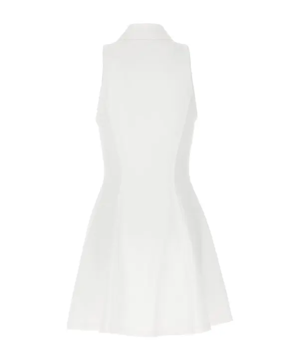 Brunello Cucinelli Sleeveless Collared Dress With Embroidered Logo And Matching Shorts