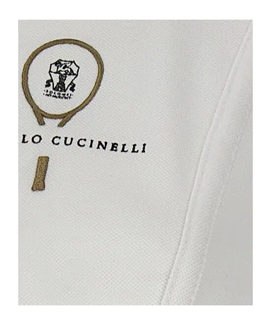 Brunello Cucinelli Sleeveless Collared Dress With Embroidered Logo And Matching Shorts