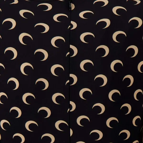 MARINE SERRE Crescent Moon Print Crewneck Jumpsuit - Black
