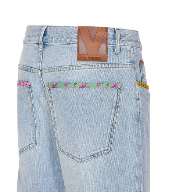 Valentino Garavani Belt Loop Jeans - Light Blue