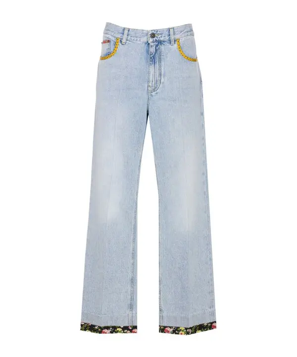 Valentino Garavani Belt Loop Jeans - Light Blue