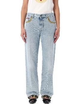 Valentino Garavani Belt Loop Jeans - Light Blue