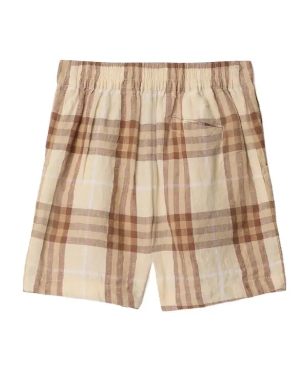 Burberry Check Linen Shorts