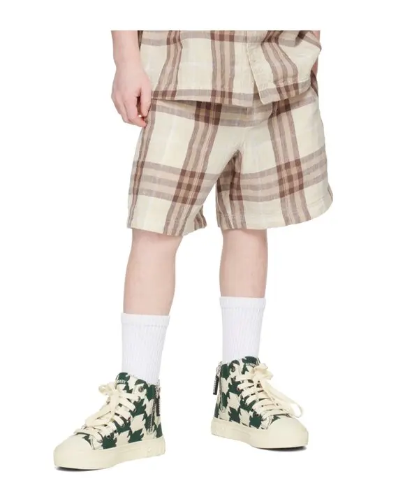 Burberry Check Linen Shorts