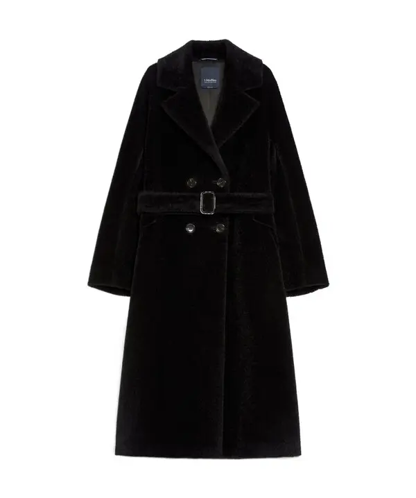 Max Mara Double-breasted Belted Coat - Black