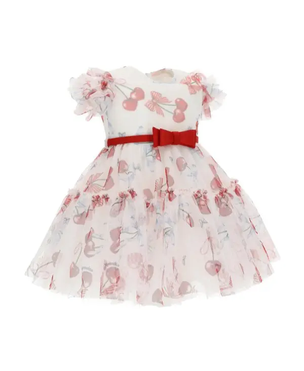 Monnalisa Printed Ruffled Mini Dress