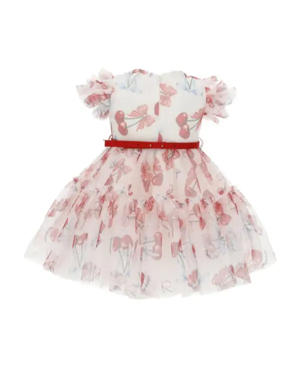 Monnalisa Printed Ruffled Mini Dress