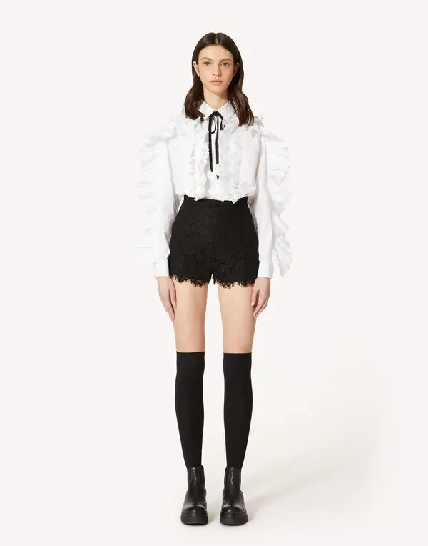 Red Valentino Lace Detail Shorts