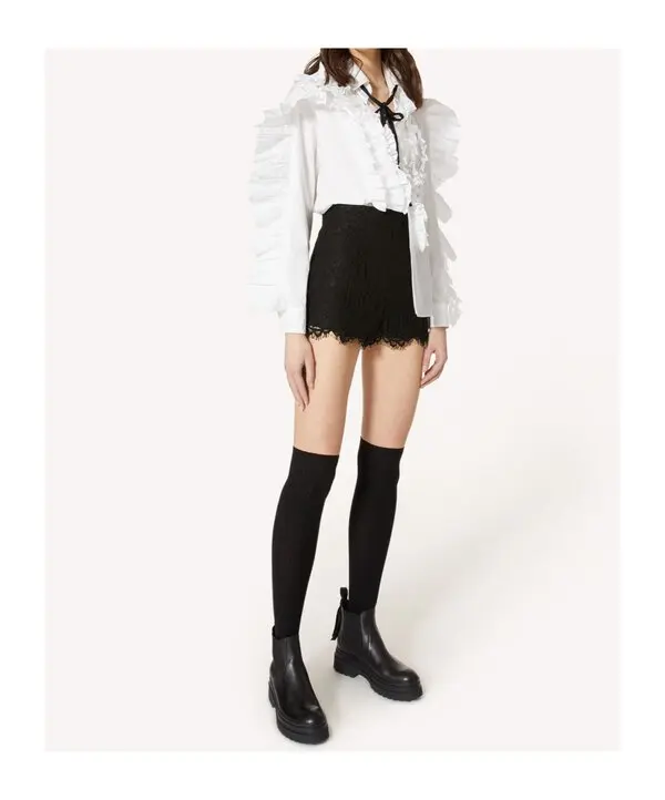 Red Valentino Lace Detail Shorts