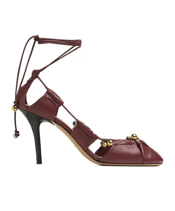 Chloé Luna Knotted Strap Pumps - Storm Red
