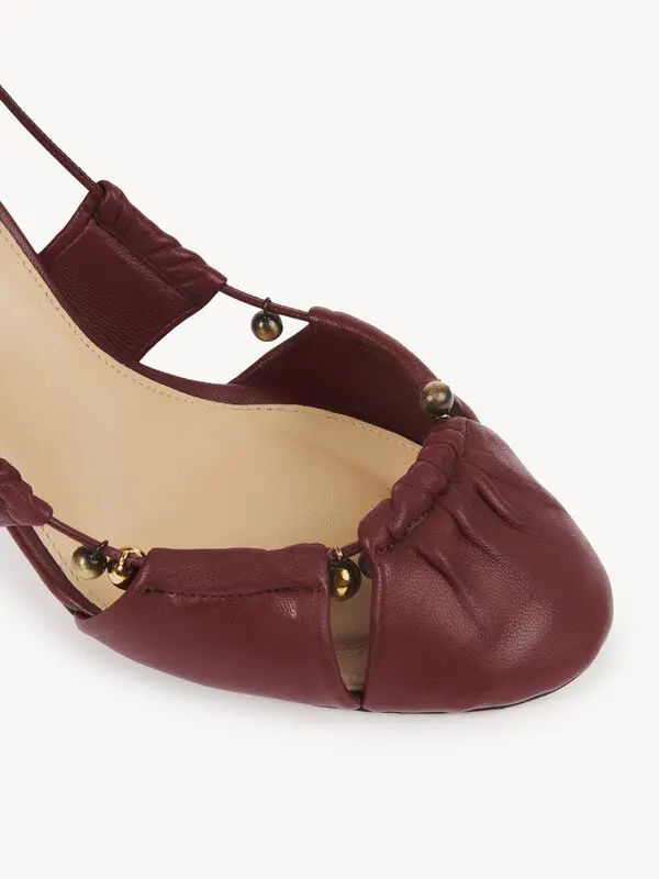 Chloé Luna Knotted Strap Pumps - Storm Red