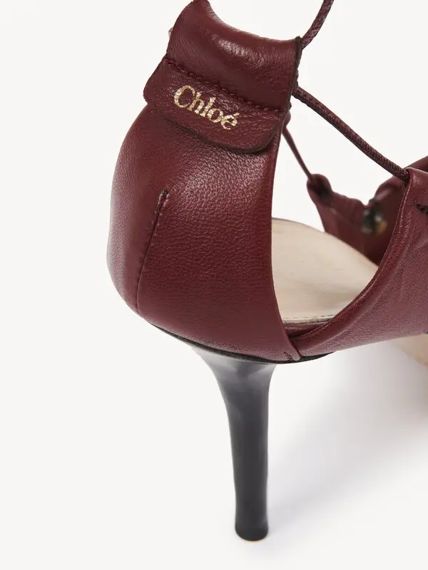 Chloé Luna Knotted Strap Pumps - Storm Red