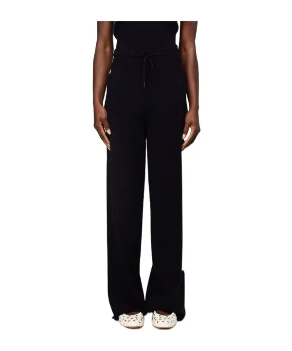Max Mara Drawstring Straight Leg Pants - Black
