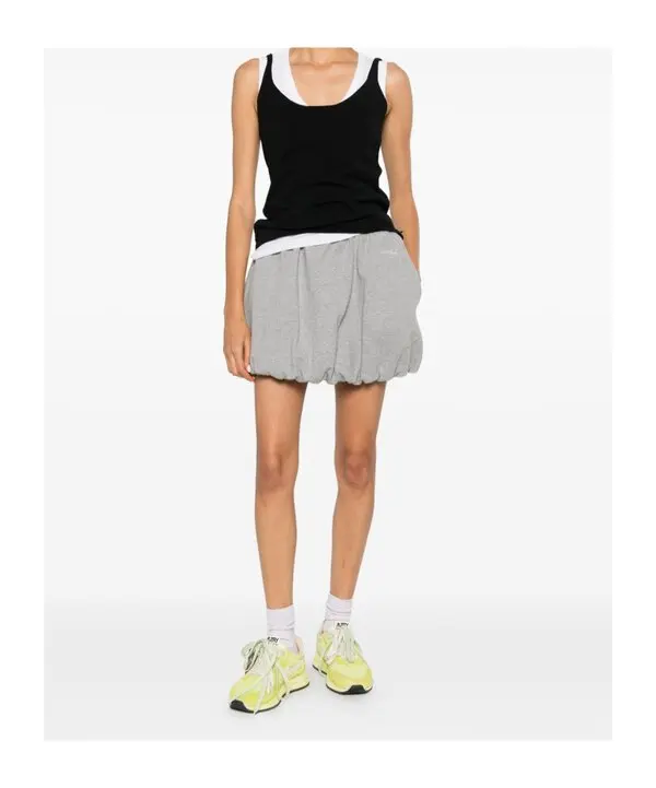 DUNST Bubble-hem Mini Skirt - Grey