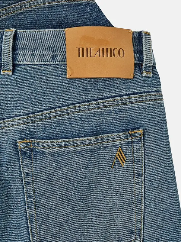 Attico Logo Patch Straight-leg Jeans