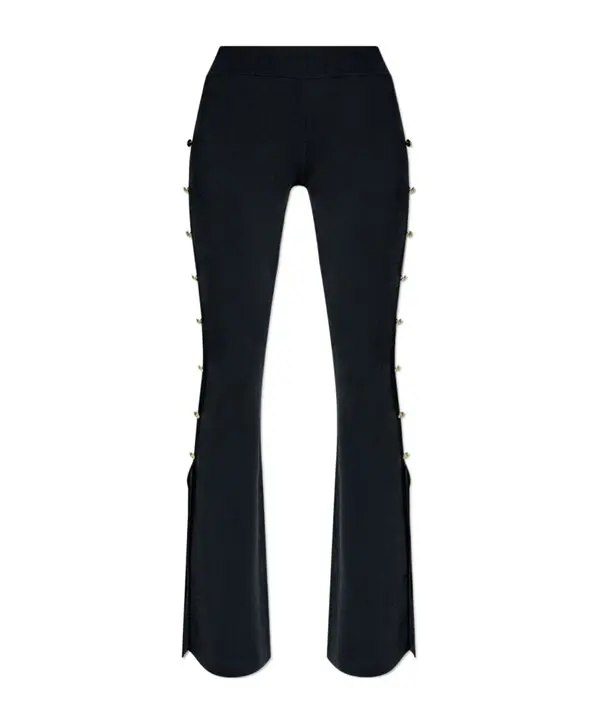 Versace Button-detail Flare Pants - Black