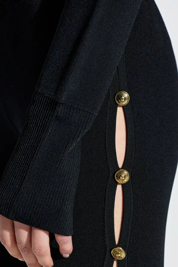 Versace Button-detailed Flare Pants