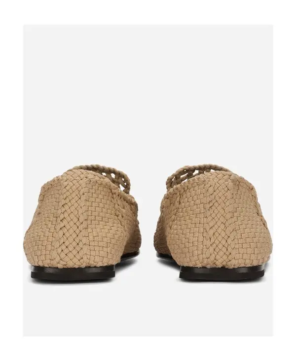 Dolce & Gabbana Woven Almond-toe Slip-on Loafers