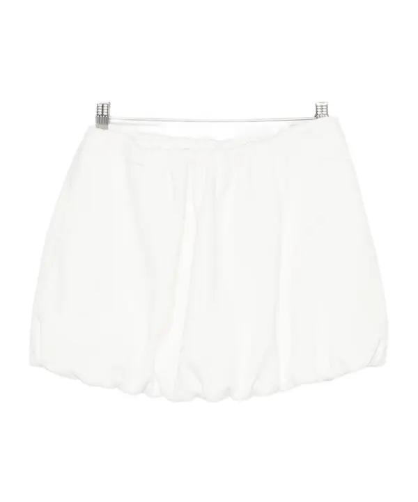 DUNST Bubble-hem Mini Skirt - White