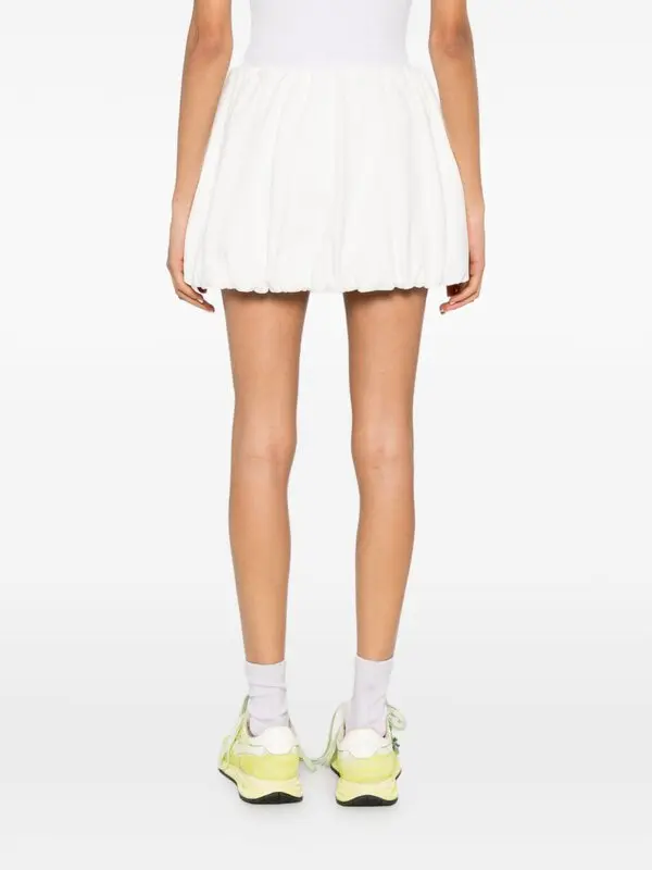 DUNST Bubble-hem Mini Skirt - White