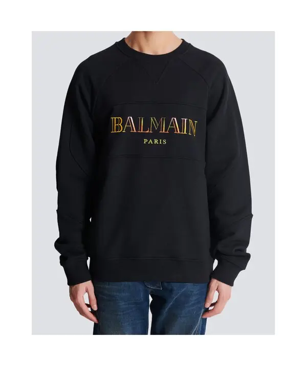 Balmain Vintage Logo Embroidered Oversized Sweatshirt