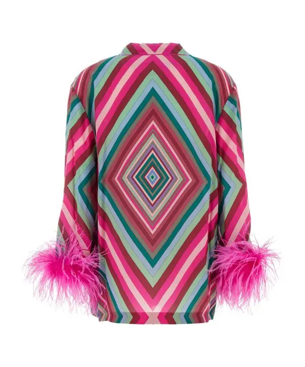 Valentino Garavani Geometric Print Long Sleeve Shirt