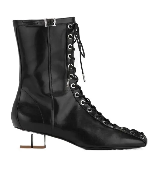 GANNI Lace-up Ankle Boots