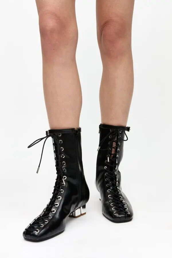 GANNI Lace-up Ankle Boots