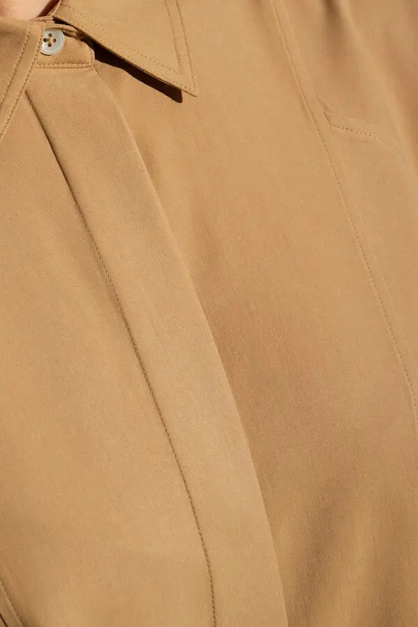 TOTEME Long Sleeve Collared Shirt - Nude
