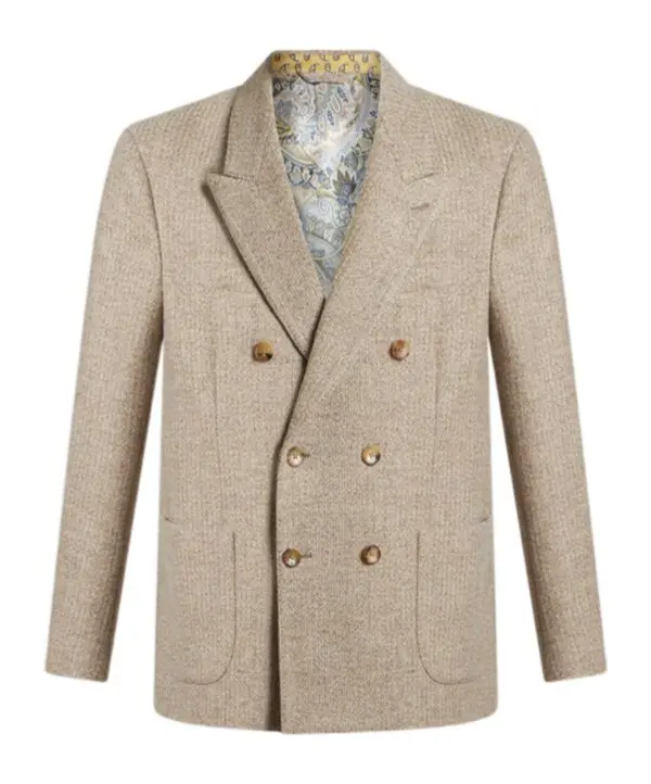 Etro Double-breasted Blazer With Pegaso Buttons