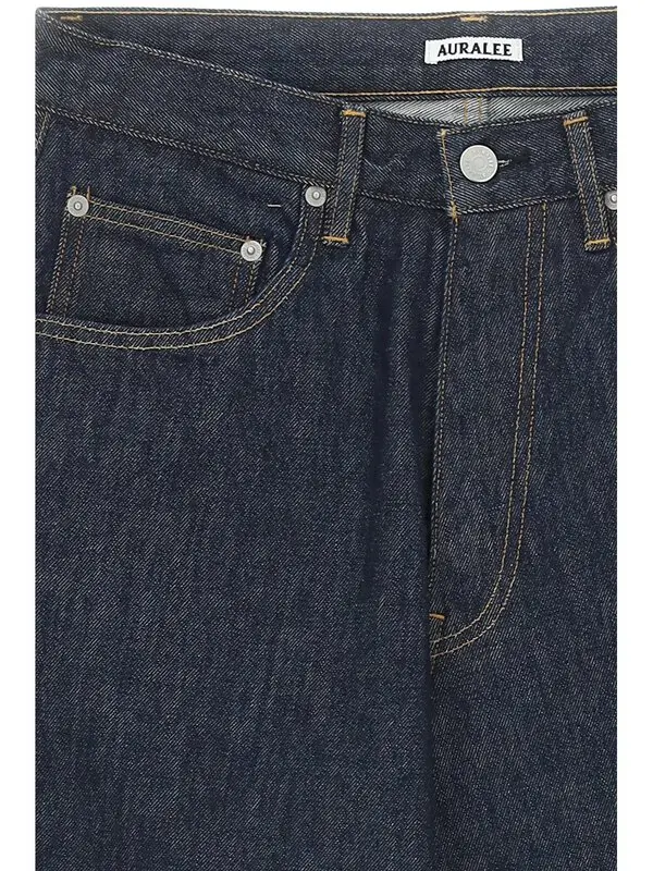 Auralee Straight-leg Cut Jeans - Black
