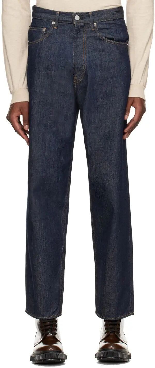 Auralee Straight-leg Cut Jeans - Black