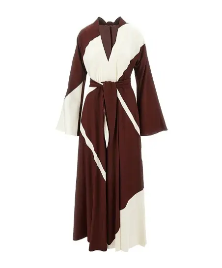 Alberta Ferretti Long-sleeved Tie-waist Dress