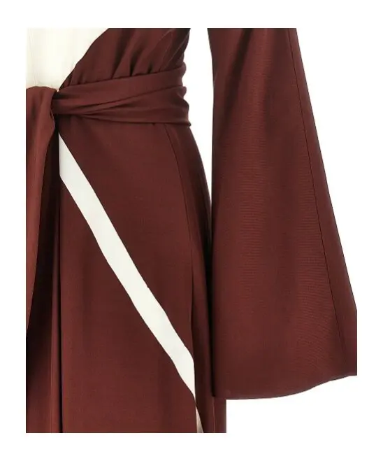 Alberta Ferretti Long-sleeved Tie-waist Dress