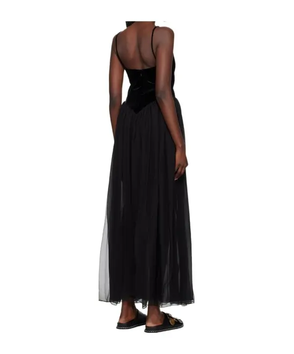 Chloé Velvet And Chiffon Maxi Dress
