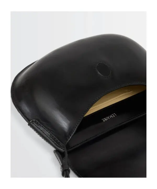LEMAIRE Leather Shoulder Bag - Black