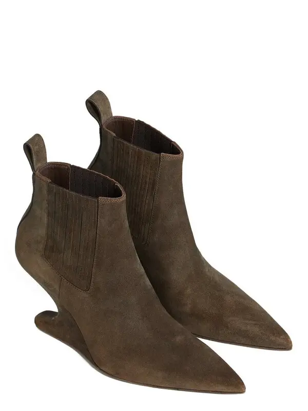 Rick Owens 80mm Sculptural Heel Ankle Boots