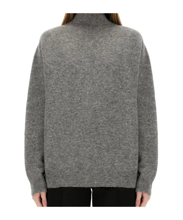 ALYSI High-neck Knitted Jumper - Gray