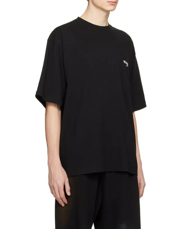 We11Done Logo Cotton T-shirt - Black