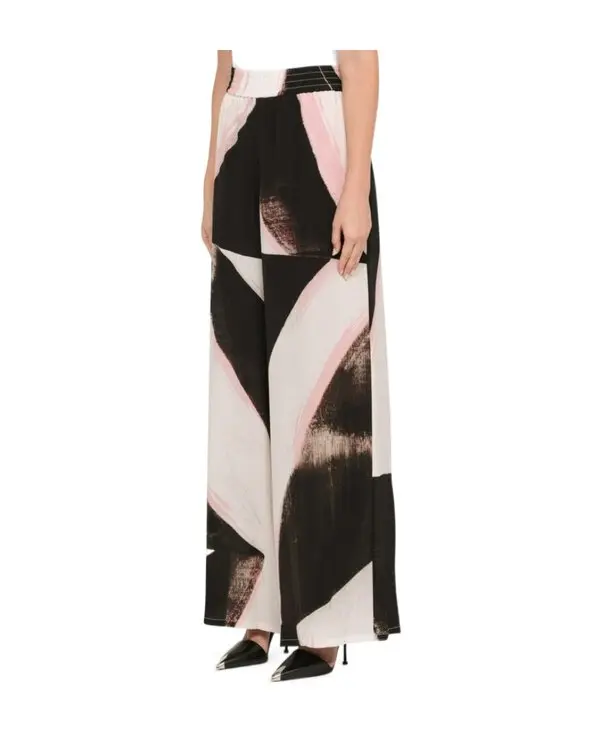 Alexander McQueen Printed Silk Wide-leg Pants