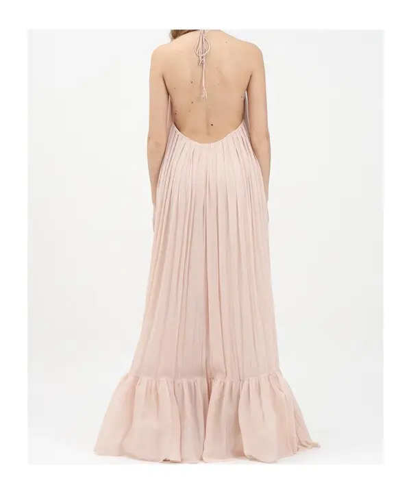 Pinko Lace Pleated Maxi Dress