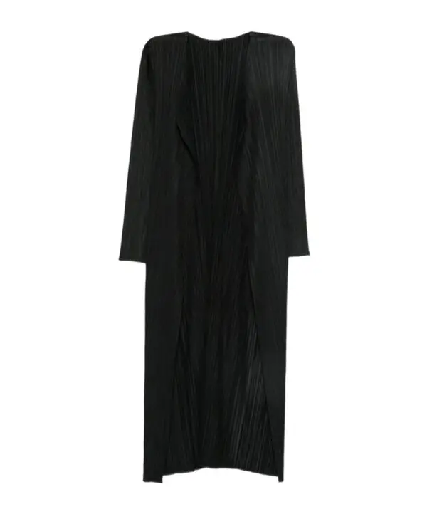 Issey Miyake Long Sleeve Pleated Coat
