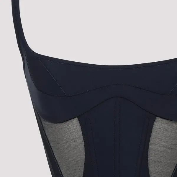 MUGLER Illusion Semi-sheer Corset Top