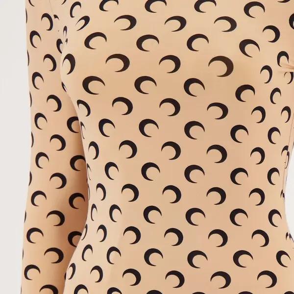MARINE SERRE Moon Print Short Jumpsuit - Nude