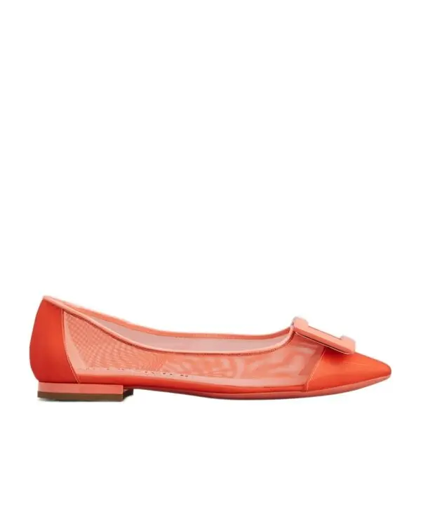 ROGER VIVIER Gommettine Ballerinas In Mesh Fabric