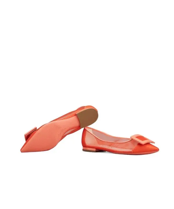 ROGER VIVIER Gommettine Ballerinas In Mesh Fabric